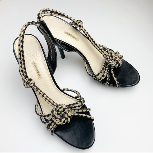 Max Studio | Shoes | Max Studio Platform Heels Braided Leather Straps ...
